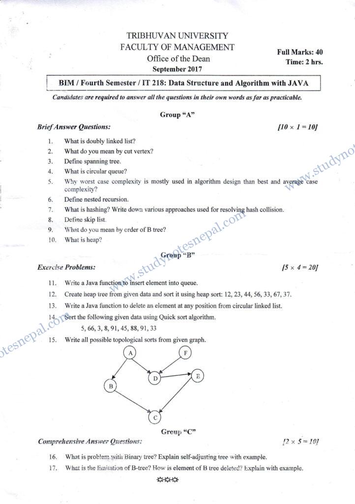 DSA with Java - Questions Bank » STUDY NOTES NEPAL