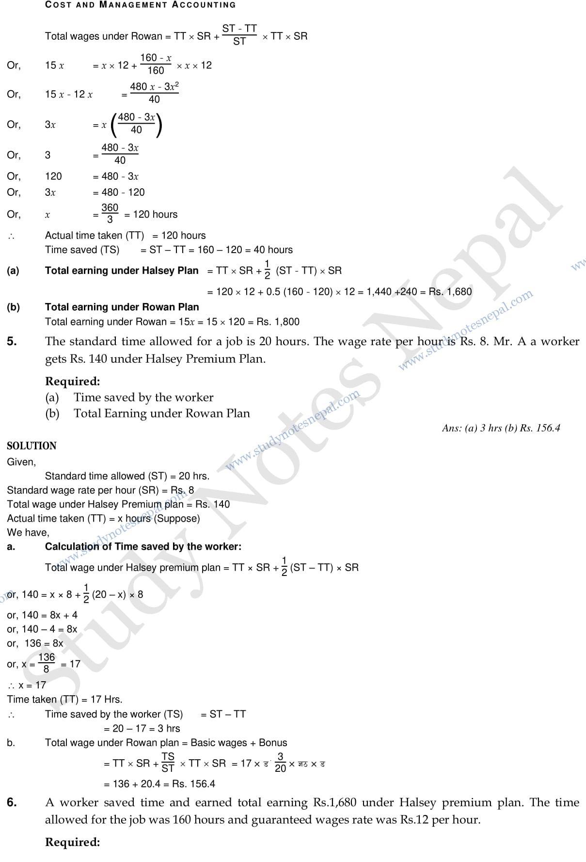 Accounting For Labour Cost Study Notes Nepal