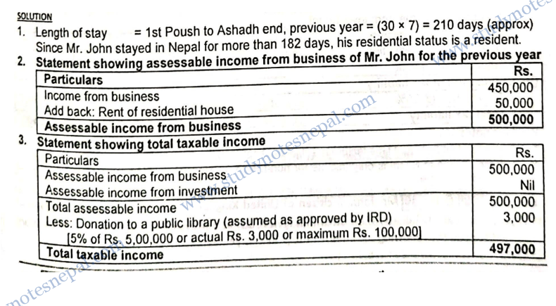 Chapter 13: Residential Status - STUDY NOTES NEPAL