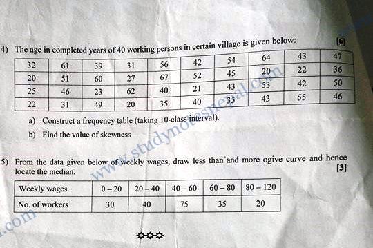 Business Statistics | Practical Old Question Paper | BIM, BBA, BBM